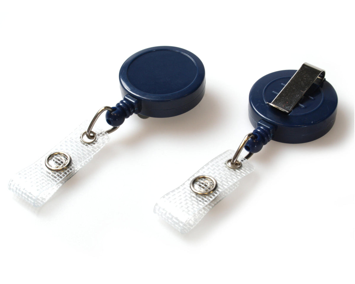 Dark Blue Card Reel With Re-Inforced Strap Clip - Pack of 50 — Pos ...